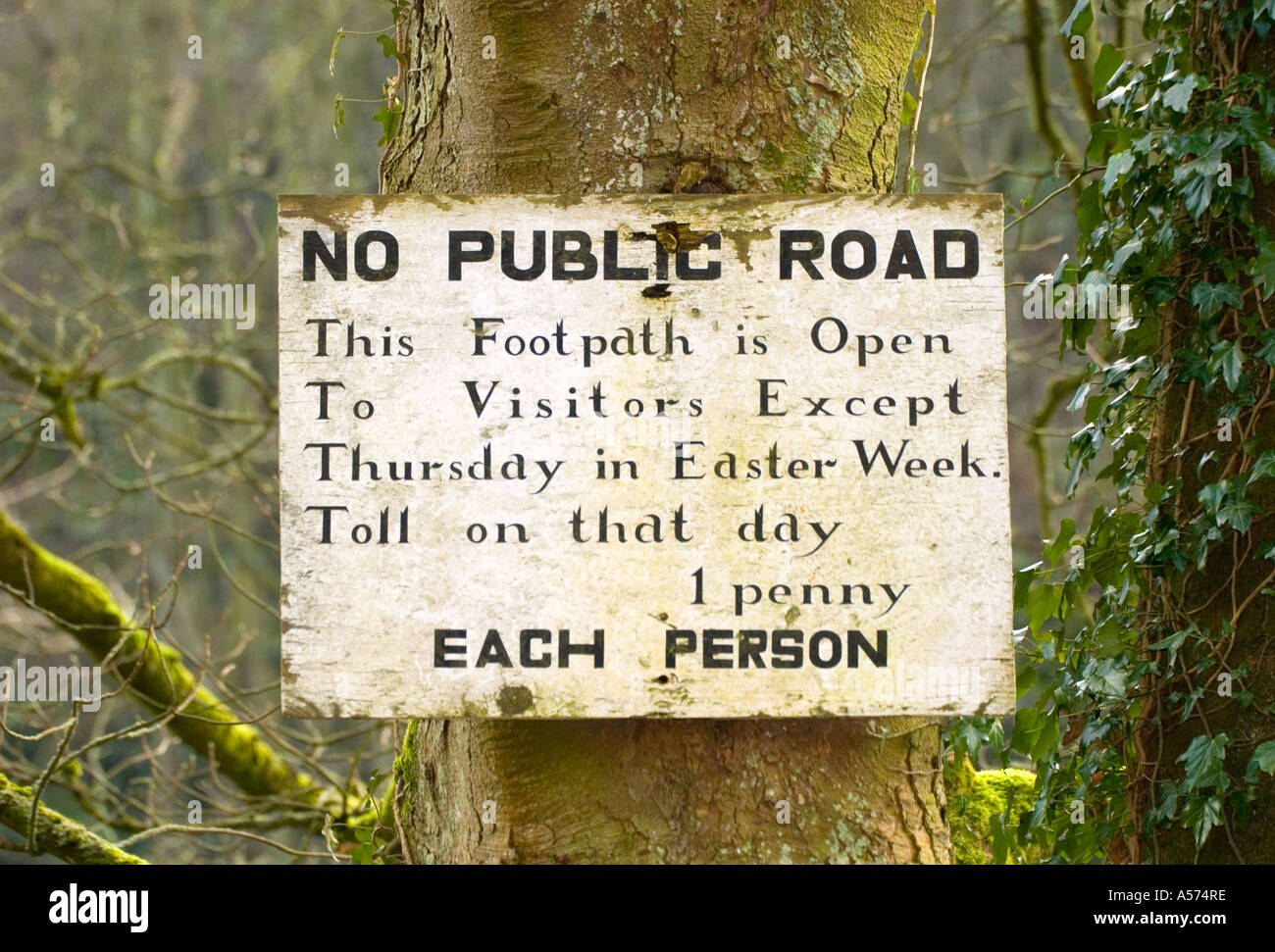 Old Sign Lathkill Dale Peak District Derbyshire UK Stock Photo - Alamy