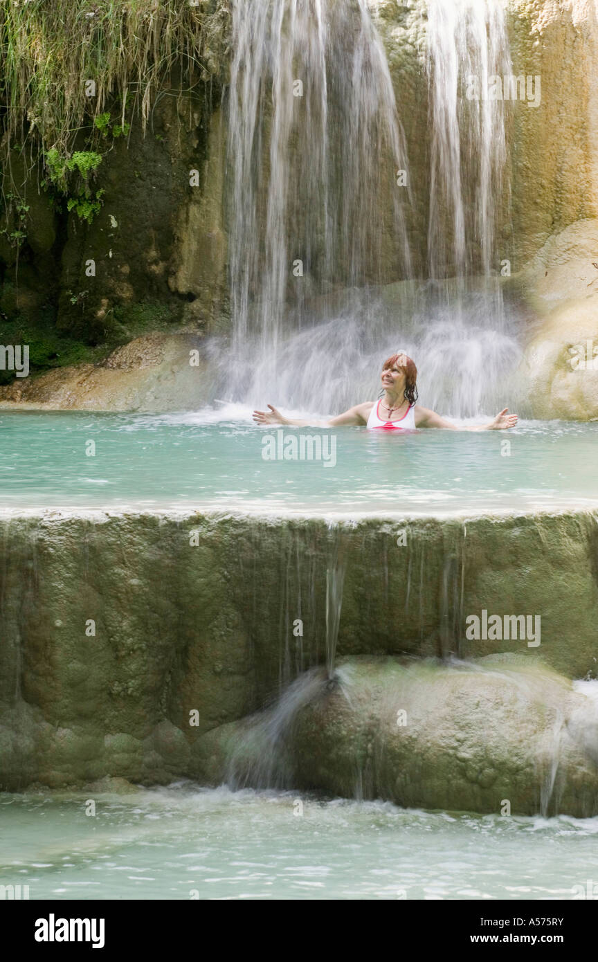 Italy, San Fillipo, woman in water Stock Photo - Alamy