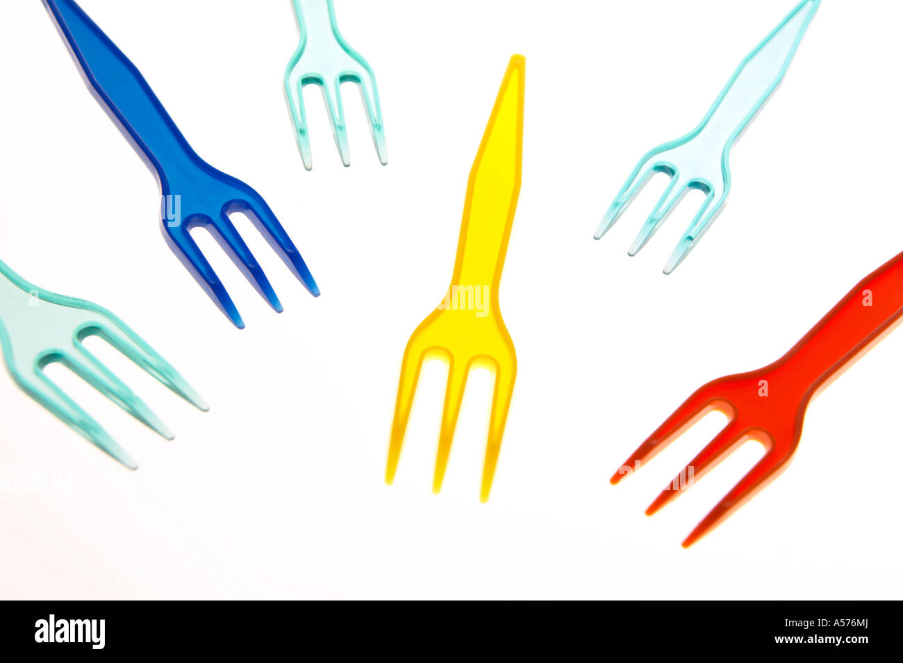 Various plastic forks Stock Photo - Alamy