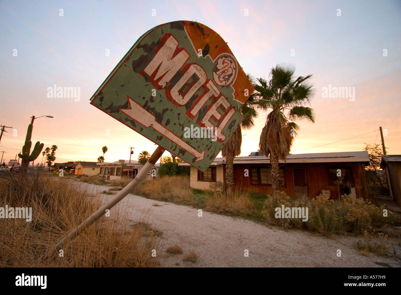 Abandoned Motel Sign Stock Photo - Alamy
