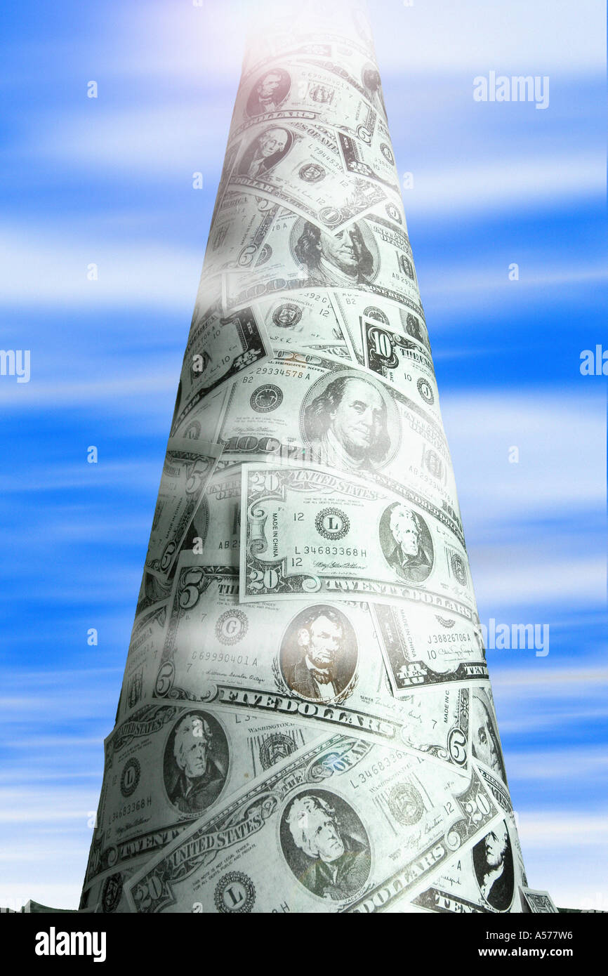 Tower of money Stock Photo - Alamy