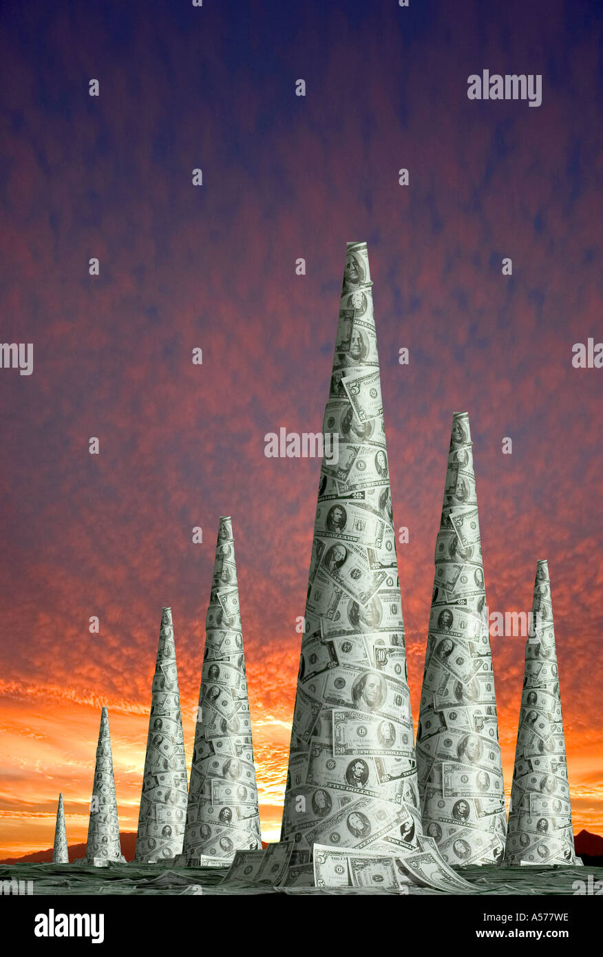 Mountain of money Stock Photo - Alamy