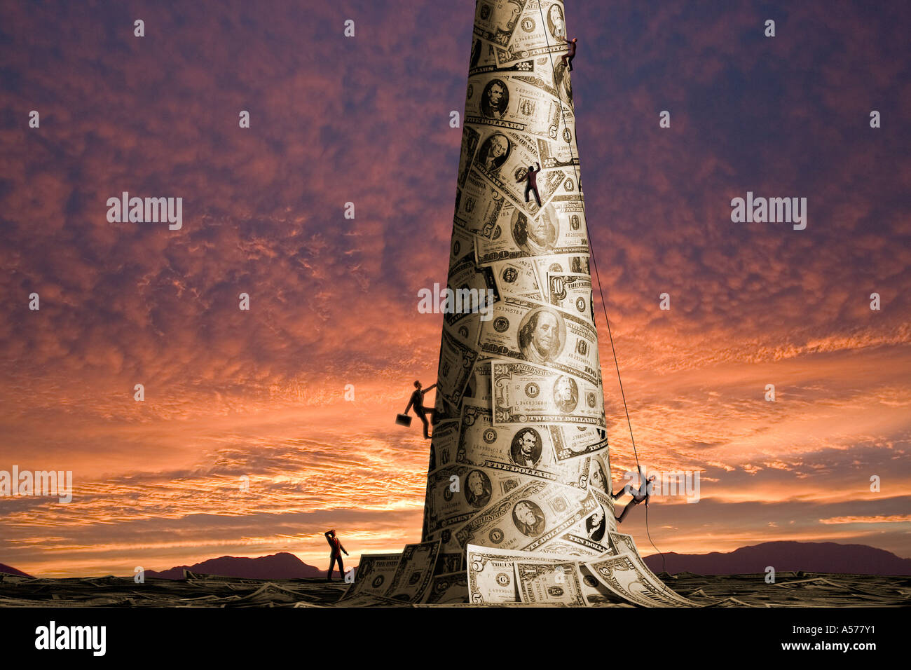Mountain of money Stock Photo - Alamy