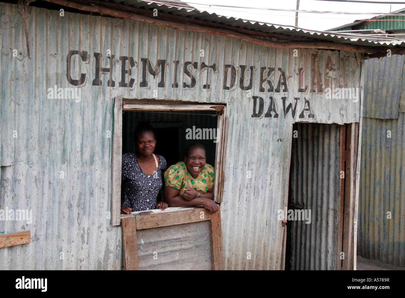 Painet jb1462 kenya small shops mukuru nairobi mombasa africa poverty ...