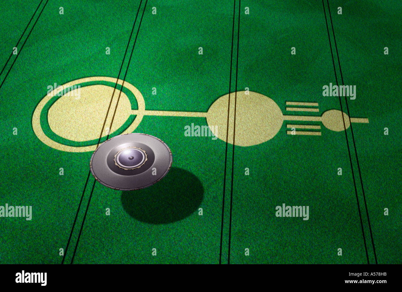 Crop circle & UFO Stock Photo - Alamy