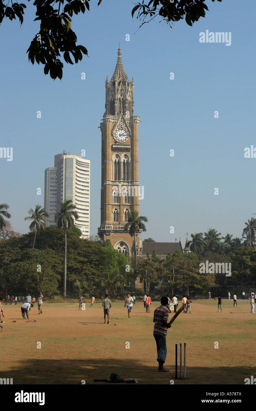 Painet jc2999 india cross maidan cricket game old new buildings ...