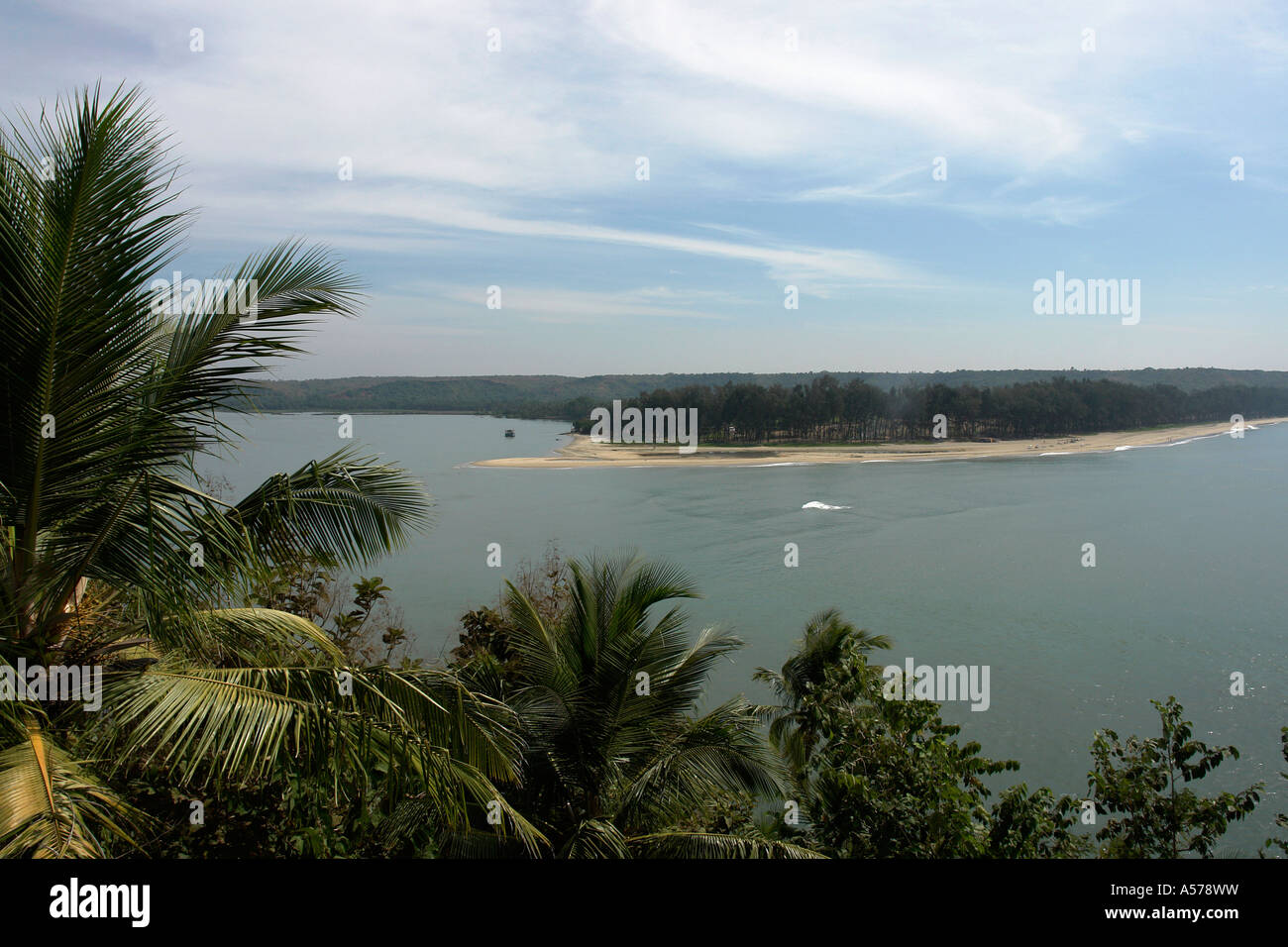 Painet jc3002 india view terekhol riover tirakol fort goa tourism ...