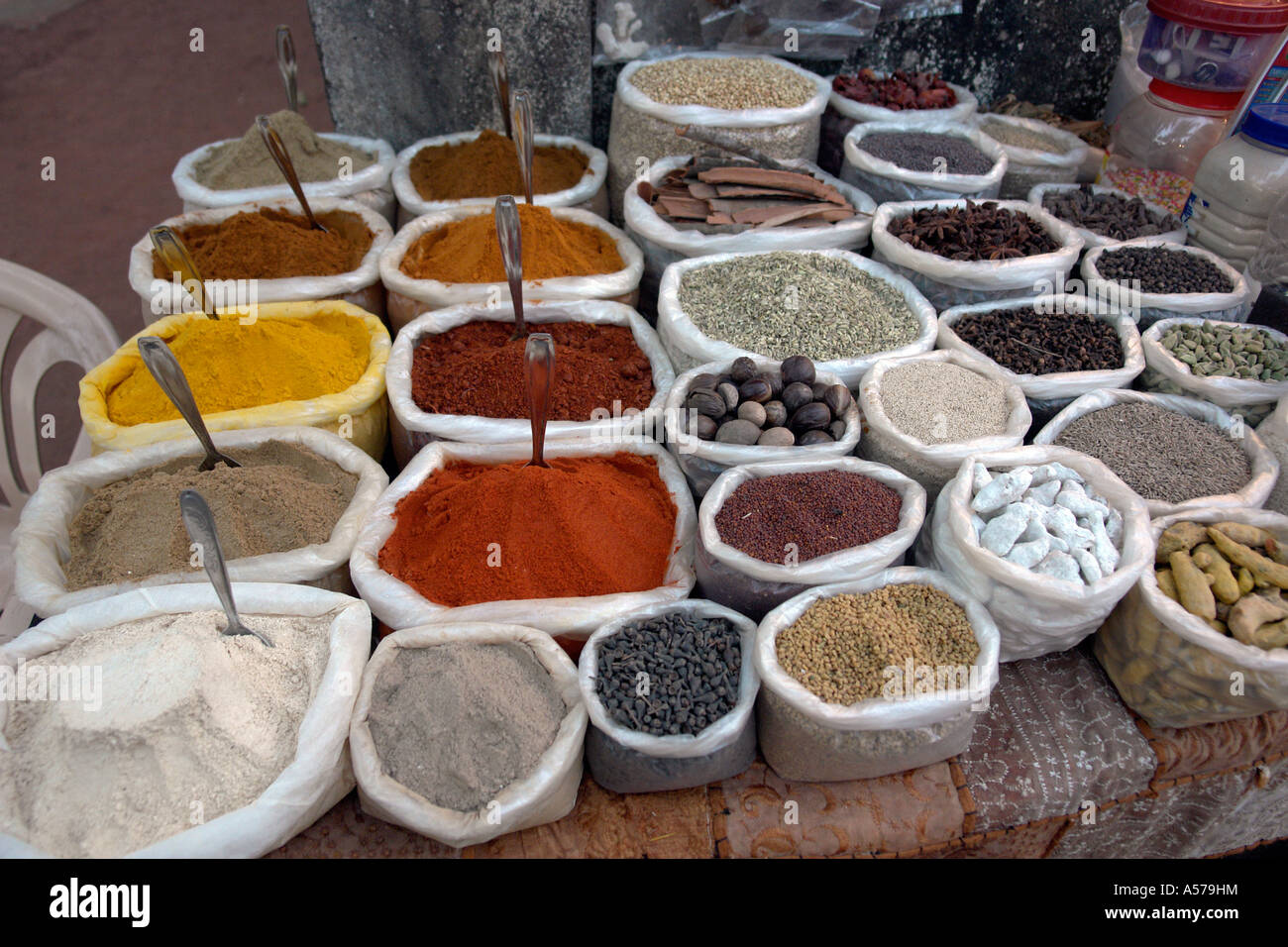 Painet jc3067 india spices sale palolem goa economy country developing ...