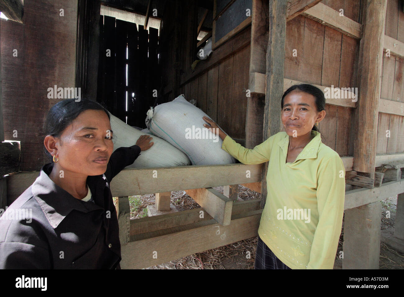 Painet je2121 cambodia rice bank daung village kampot province 2006 ...