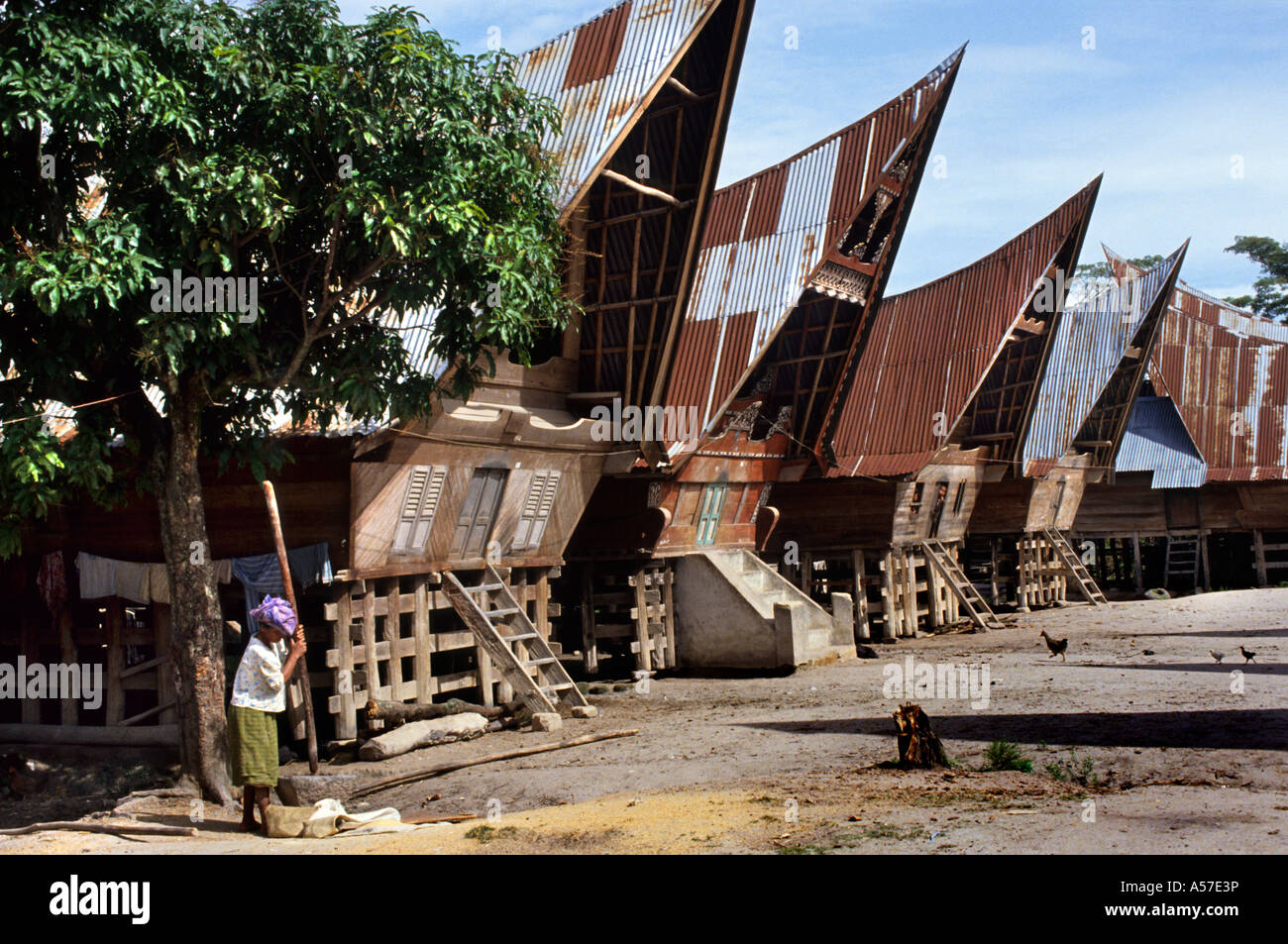 Siallagan Village located in Ambarita, Long House, traditional Batak ...