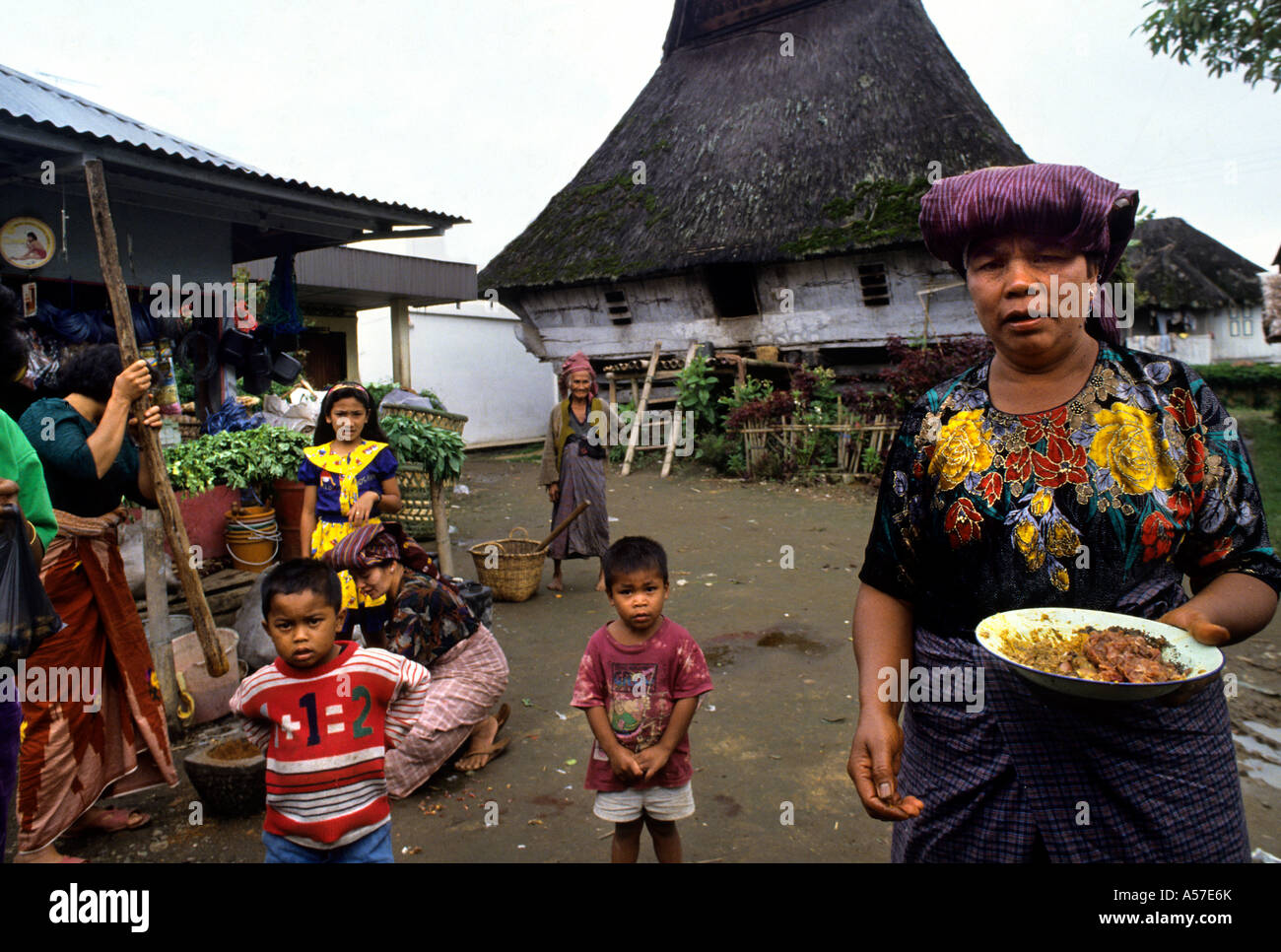Traditional communal houses batak three levels hi-res stock photography ...