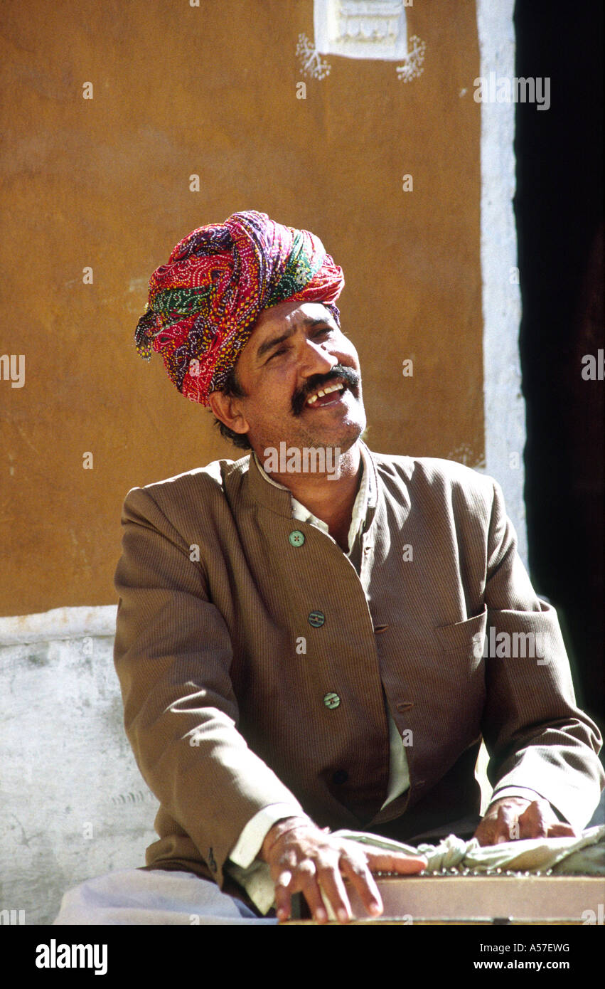 India Rajasthan Jaisalmer Hotel Jaisal Castle Musicians playing and ...
