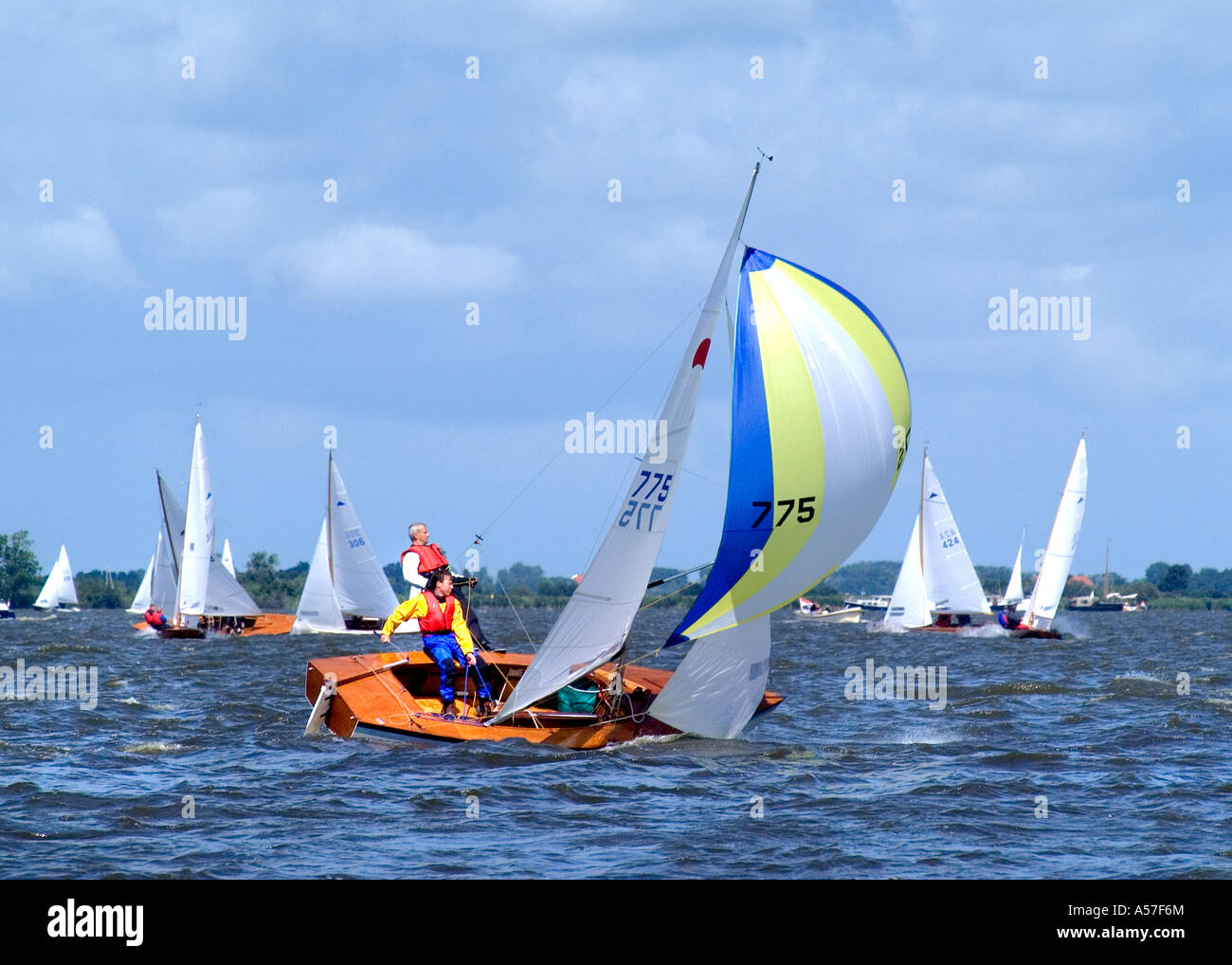 Sneek boat sailing sail match race Sneekweek ship Netherlands Friesland ...