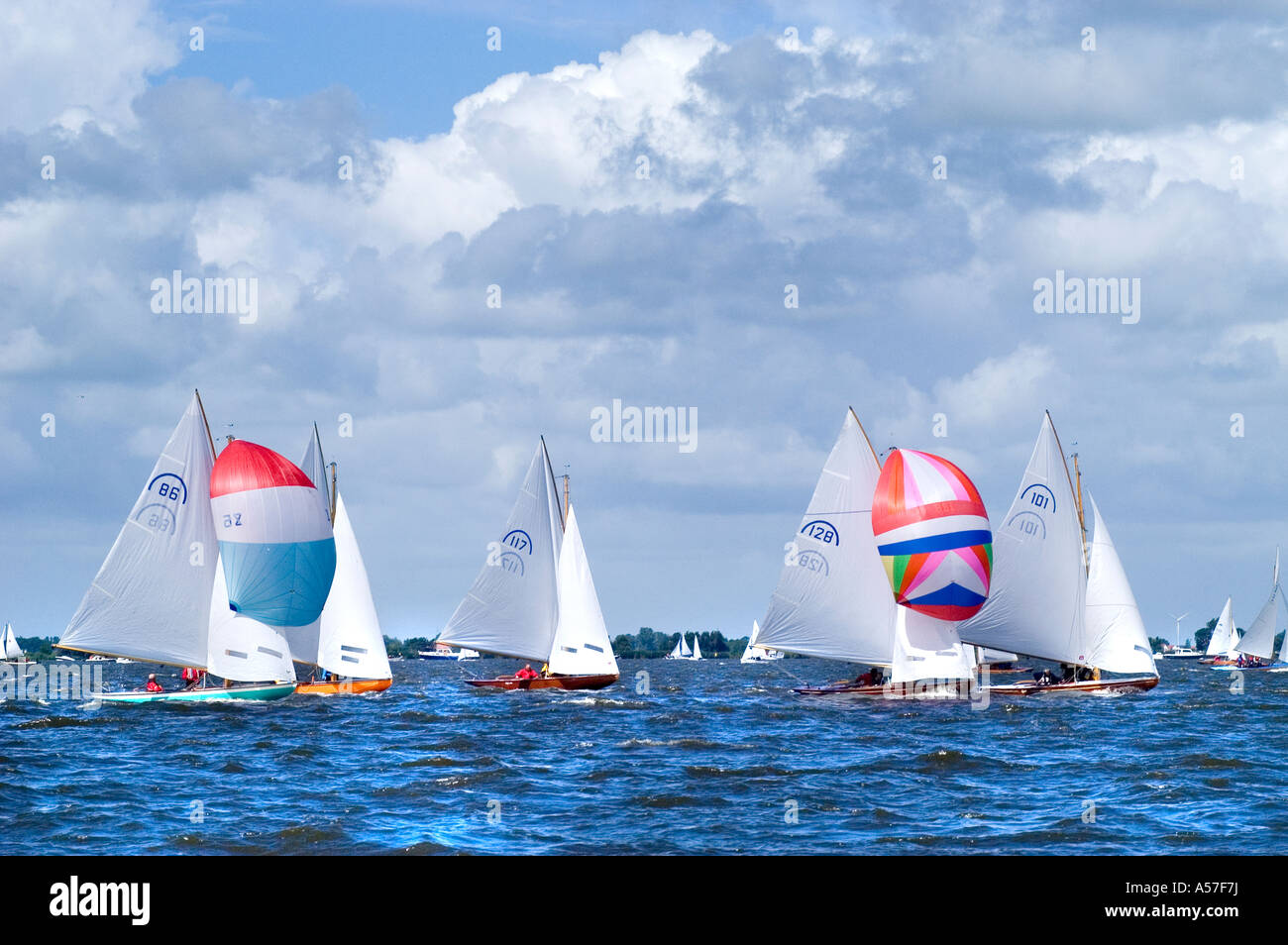 Sneek boat sailing sail match race Sneekweek ship Netherlands Friesland ...