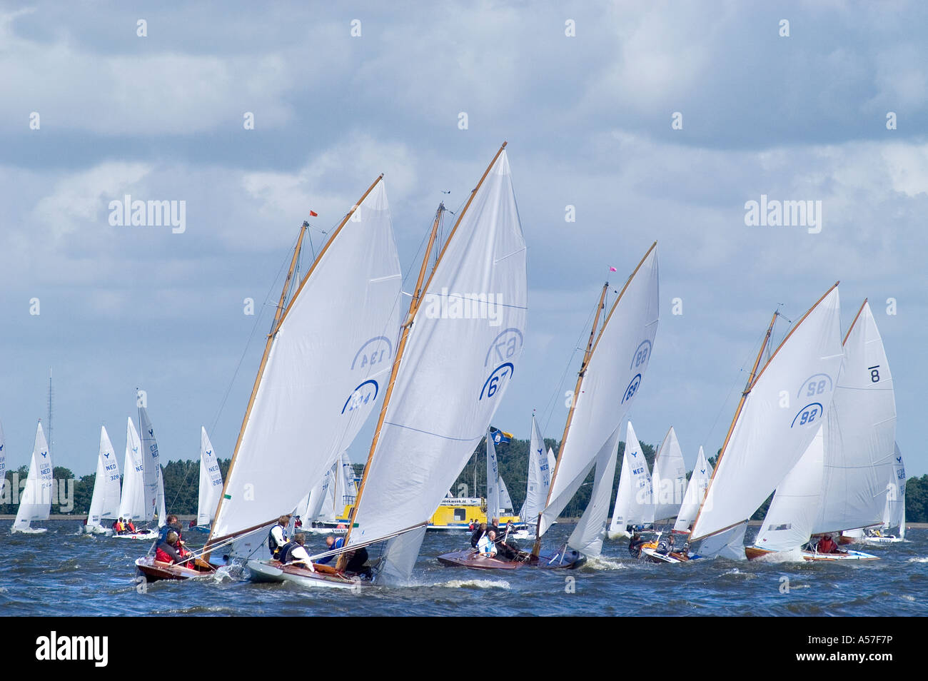 Sneek boat sailing sail match race Sneekweek ship Netherlands Friesland ...