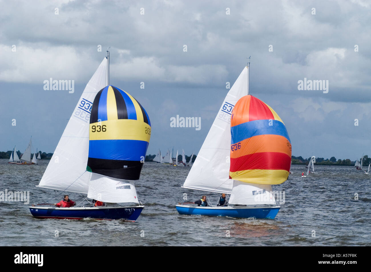 Sneek boat sailing sail match race Sneekweek ship Netherlands Friesland ...