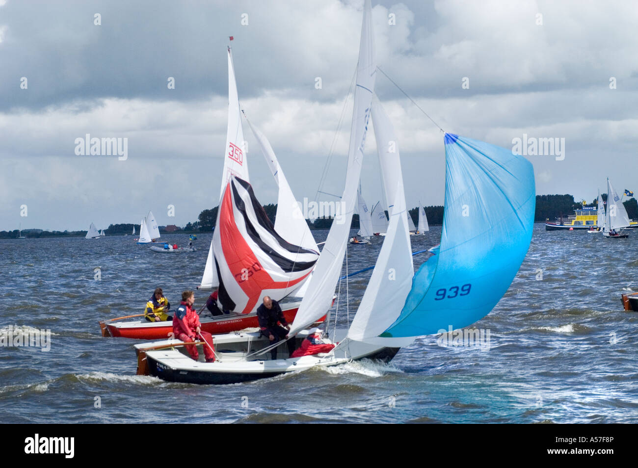 Sneek boat sailing sail match race Sneekweek ship Netherlands Friesland ...