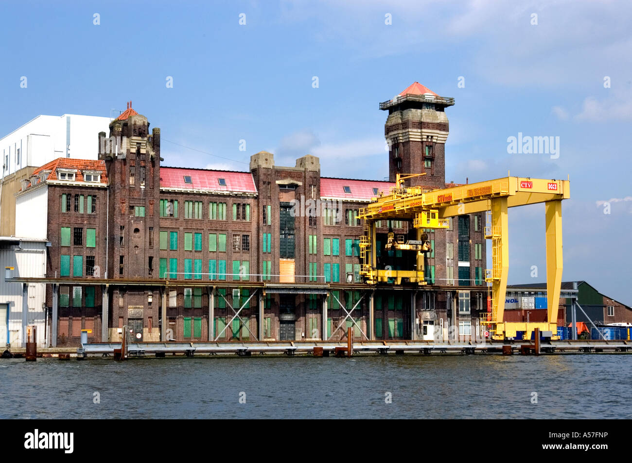 Netherlands Amsterdam port IJ docks Noordzeekanaal Stock Photo - Alamy