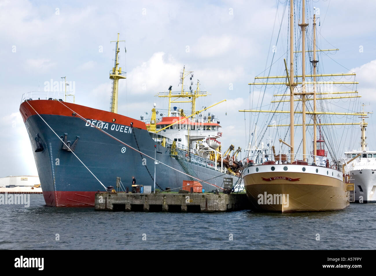 Netherlands Amsterdam port IJ docks Noordzeekanaal Stock Photo - Alamy