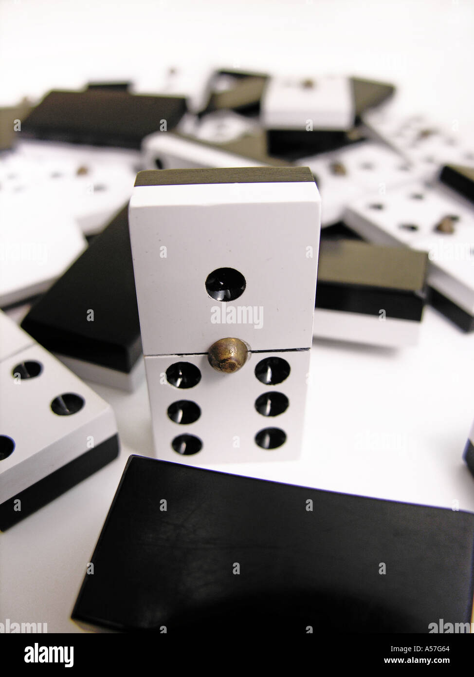 The one dominoes Stock Photo - Alamy