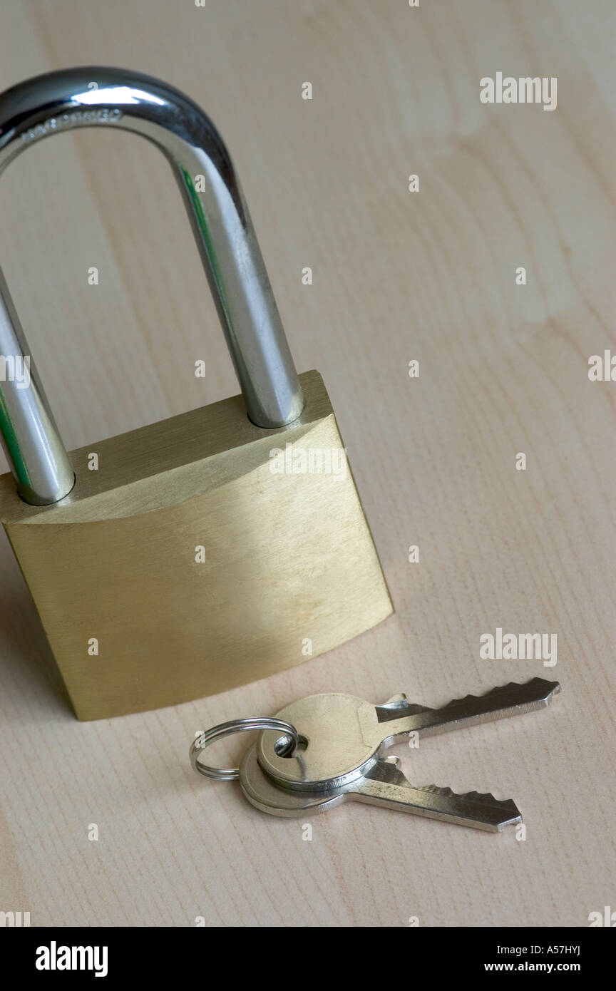 Padlock with keys Stock Photo - Alamy