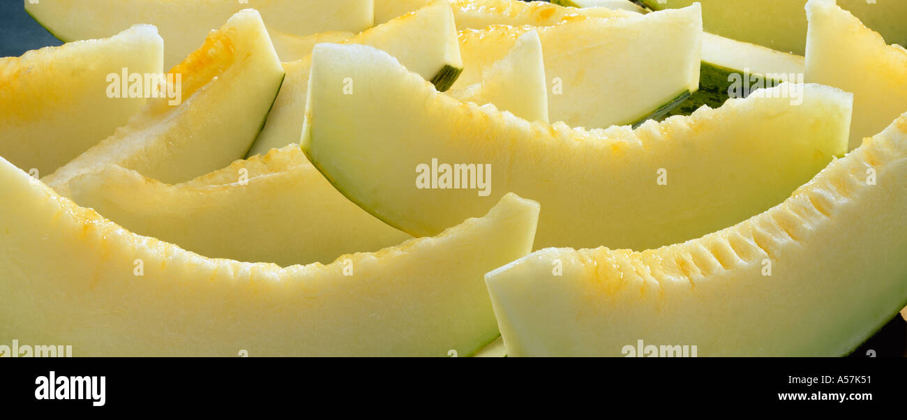 Slices of melon Keywords fruit still life full bleed Stock Photo - Alamy