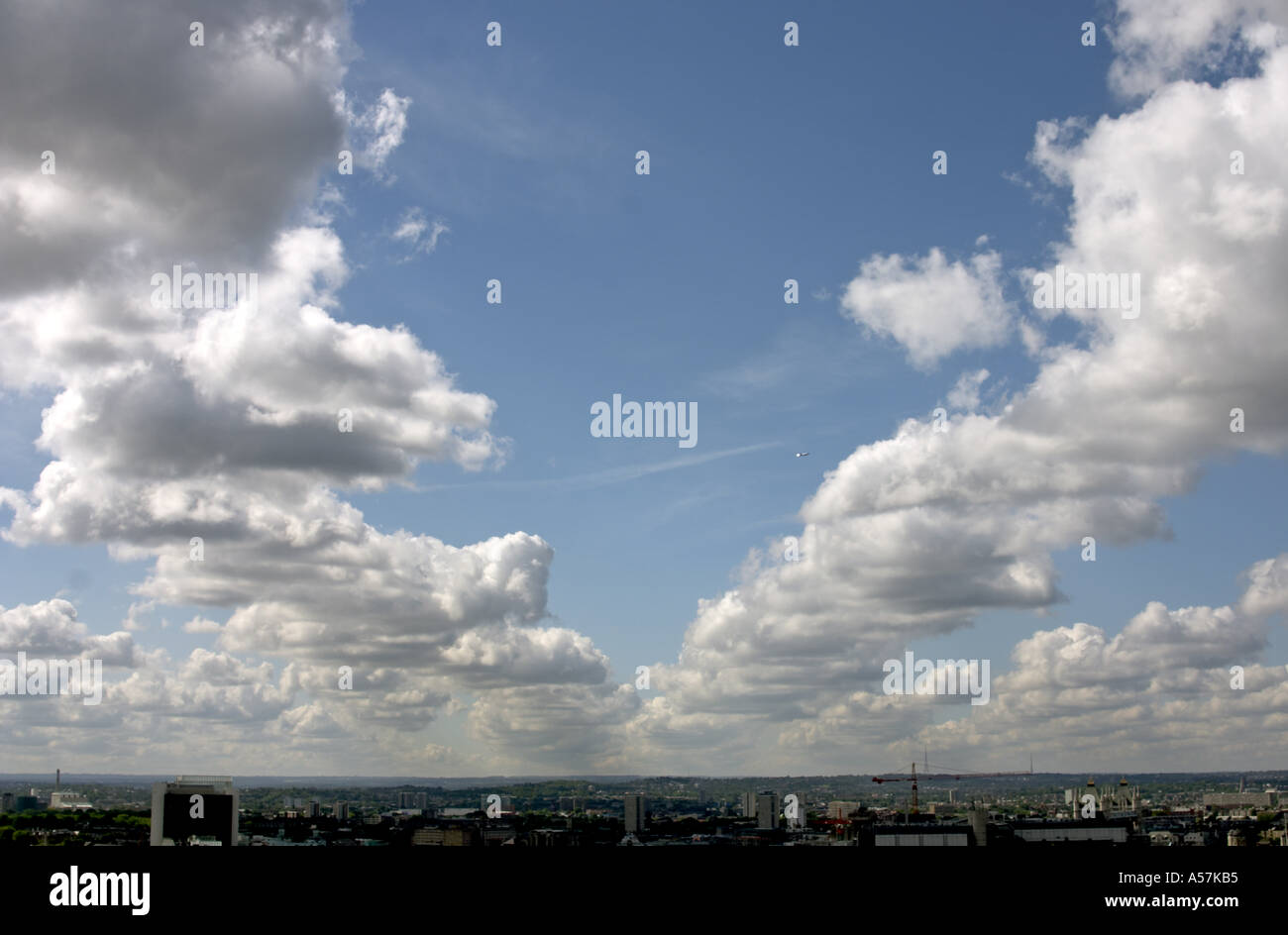 Cumulus cloud street over panorama hi-res stock photography and images ...
