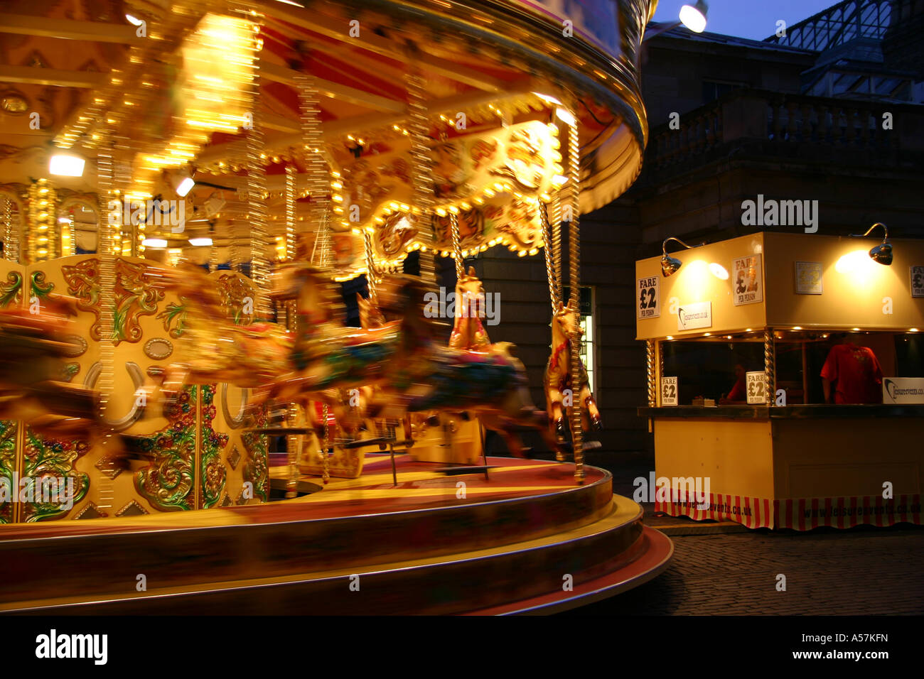 Carousel at night Stock Photo - Alamy