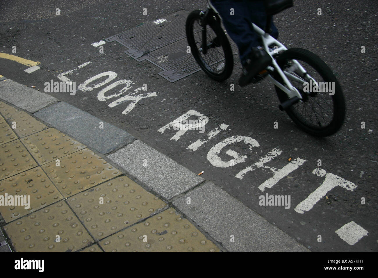 Look Right in London streets Stock Photo - Alamy