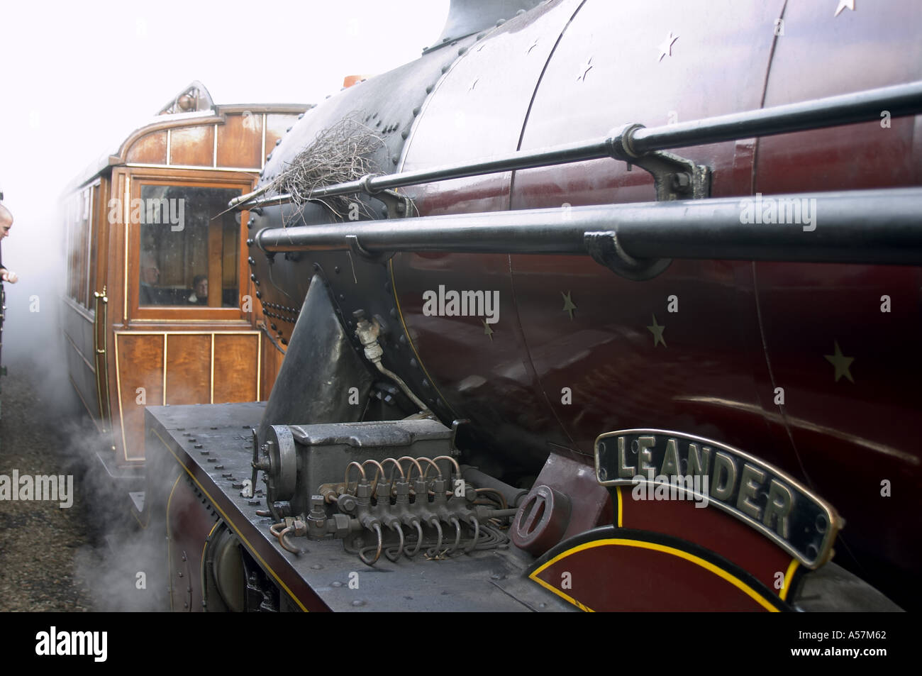 Leander steam engine on The Bluebell Railway Sussex England Stock Photo ...