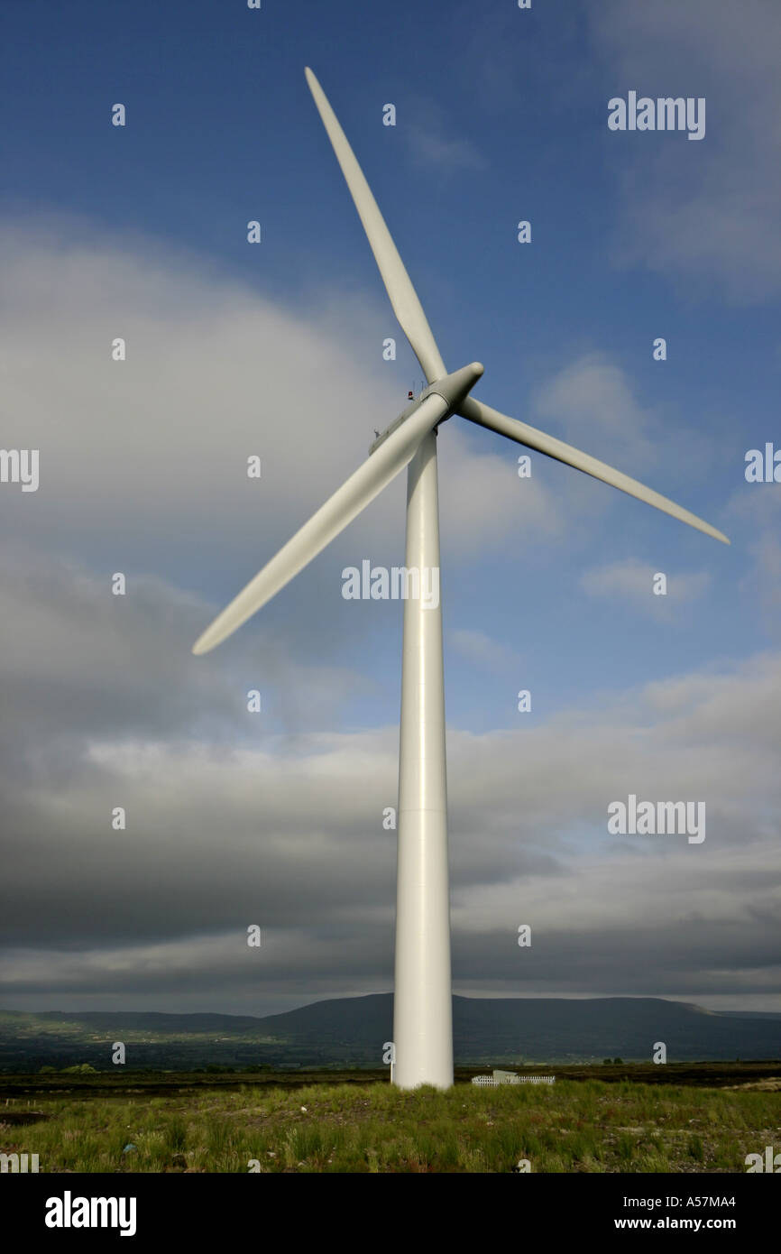 Wind turbine electricity generating power station Altahullion Co ...