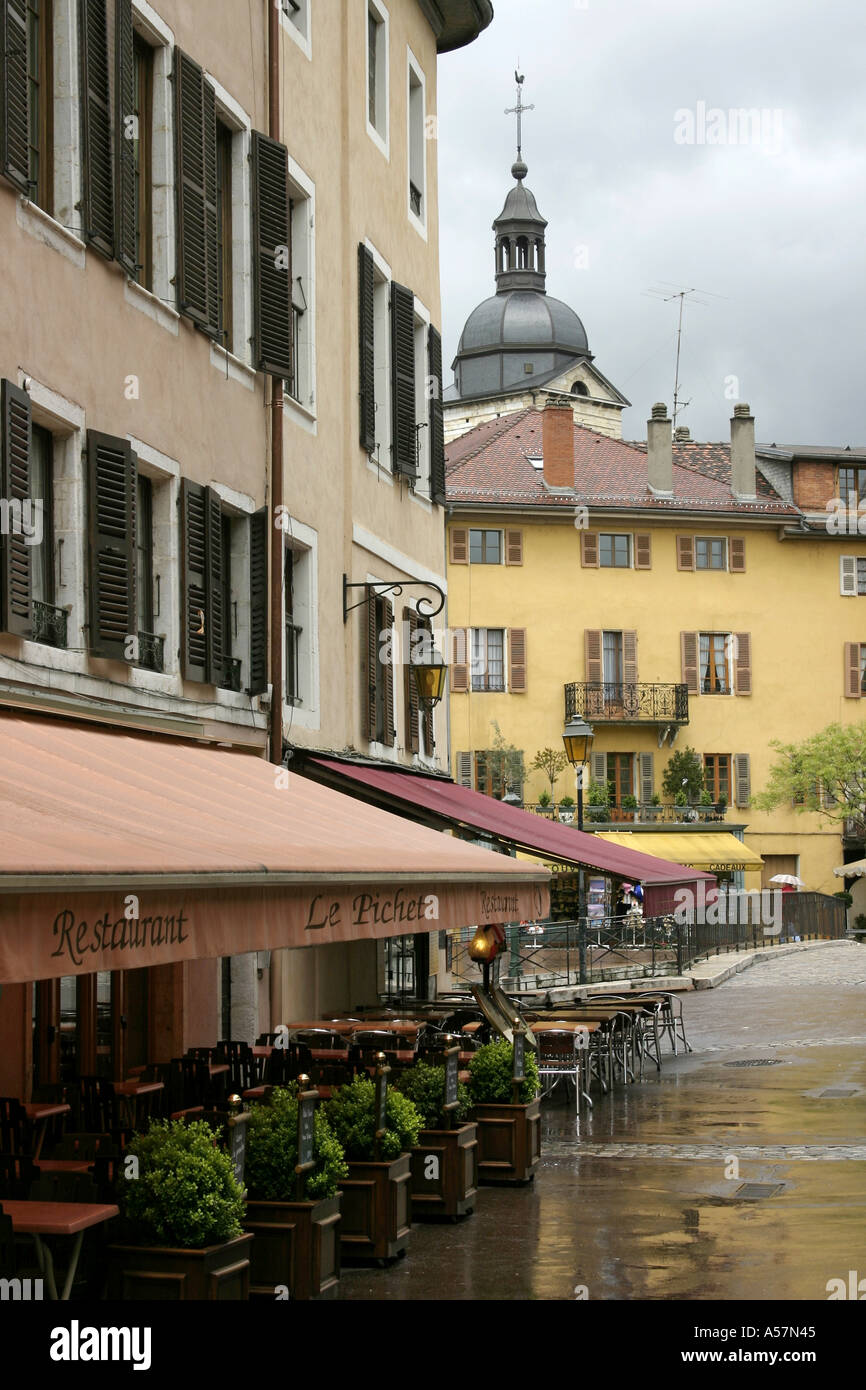 Town scene in Annecy France Stock Photo - Alamy