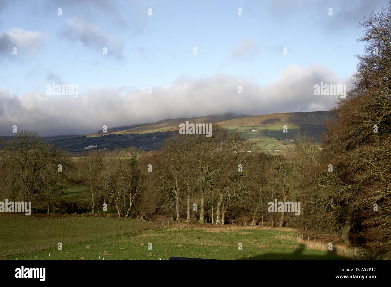 Winter countryside landscape in Sperrin Mountains Co Londonderry ...