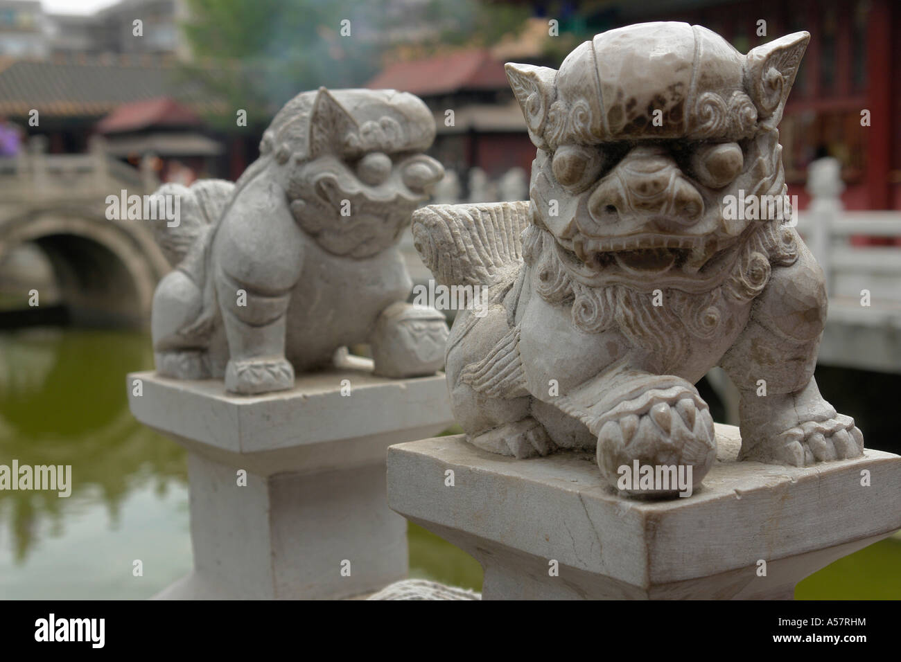 Painet jf5474 china ornamental guard dogs yuantong buddhist temple ...