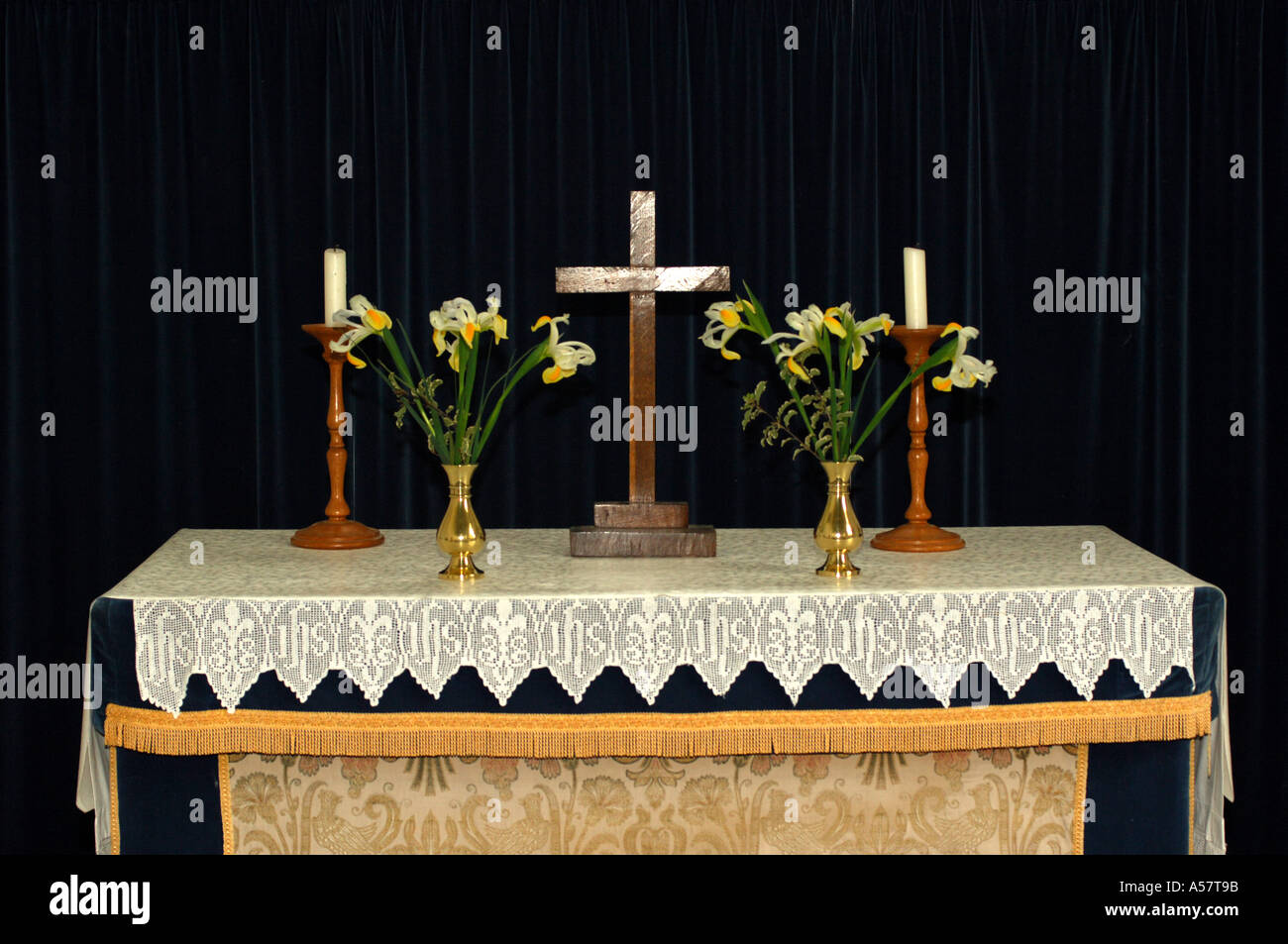 Simple Church Altar Stock Photo - Alamy