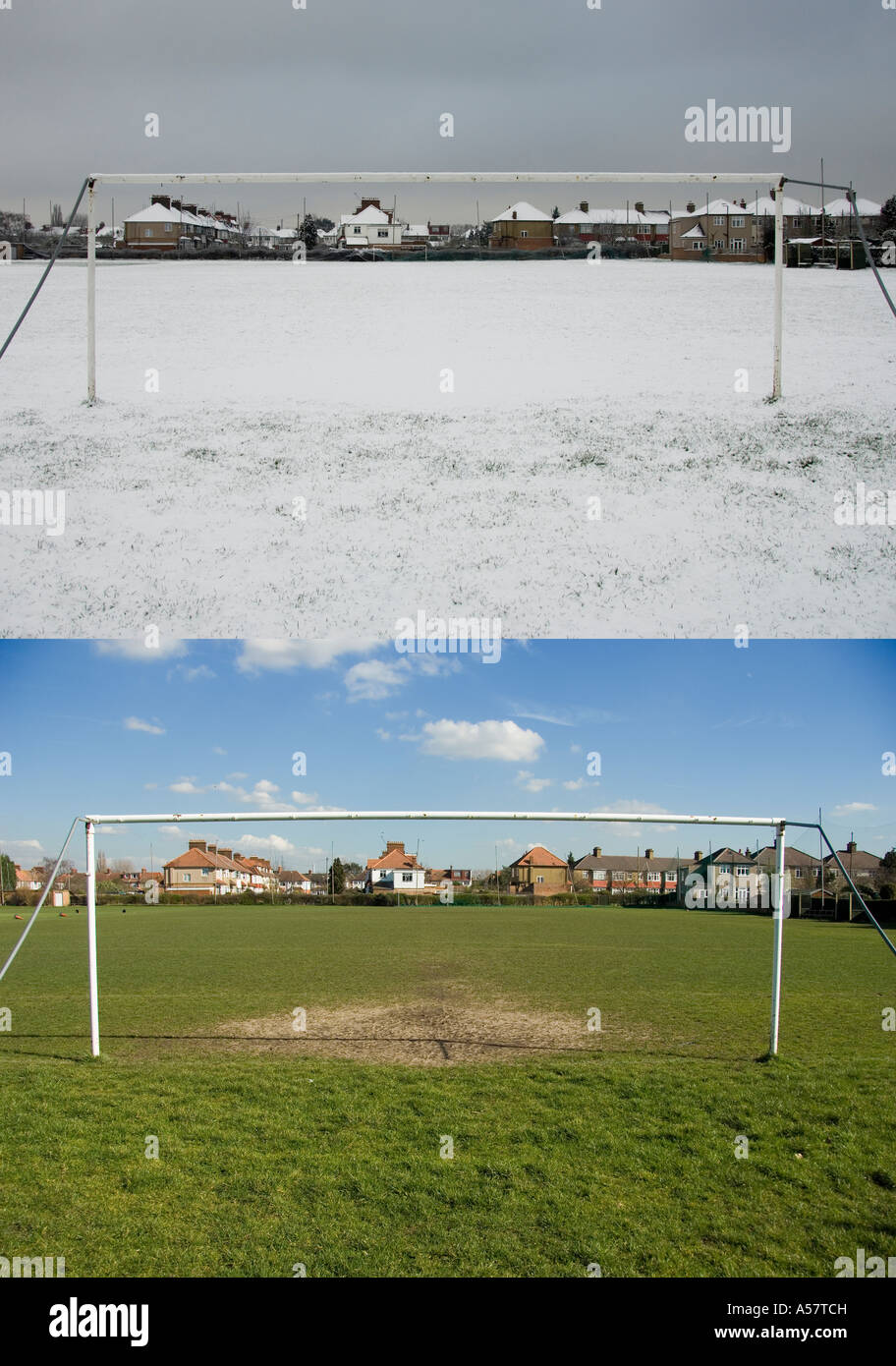 same scene winter and summer Stock Photo - Alamy