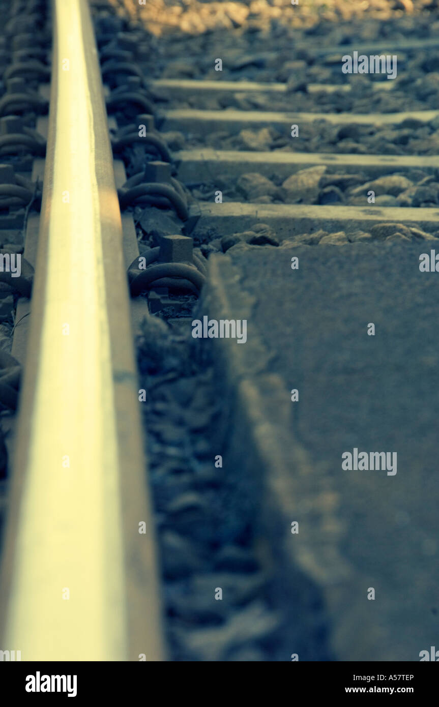 railway track closeup Stock Photo - Alamy