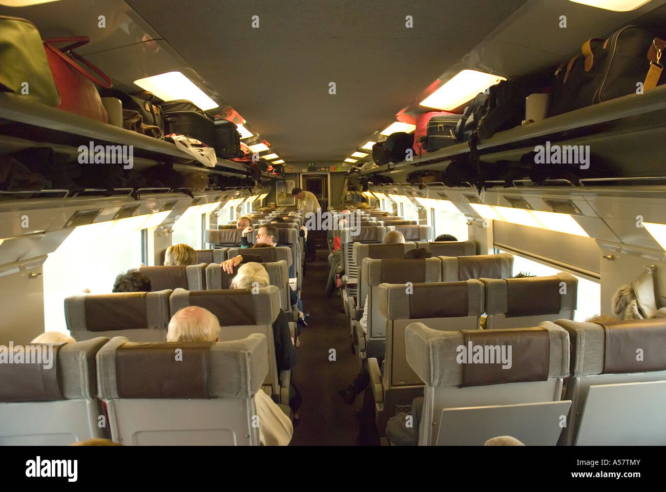 Interior of Eurostar passenger compartment Stock Photo - Alamy