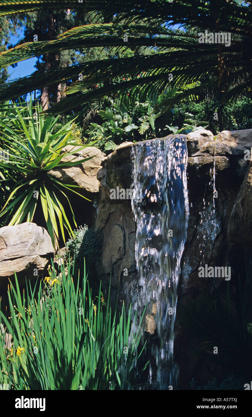 Tumbling water in garden in California Stock Photo - Alamy