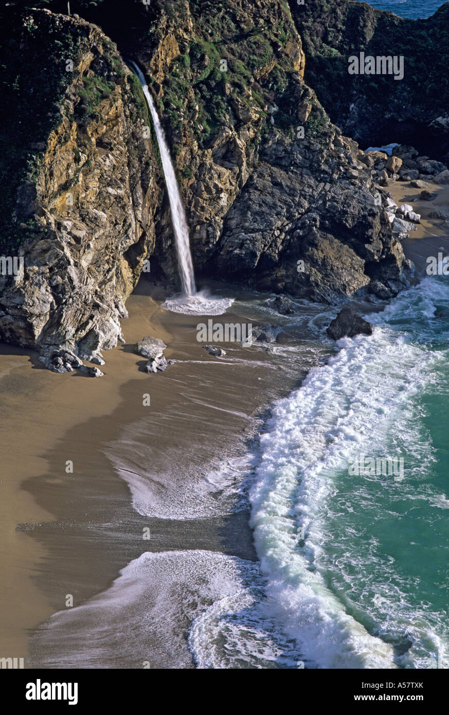 Waterfall at Julia Pfeiffer Burns State Park California USA Stock Photo ...