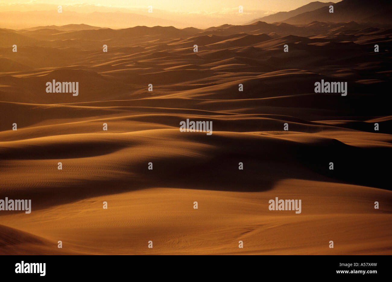 Blowing sand storm Great Sand Dunes National Park Southern Colorado USA ...