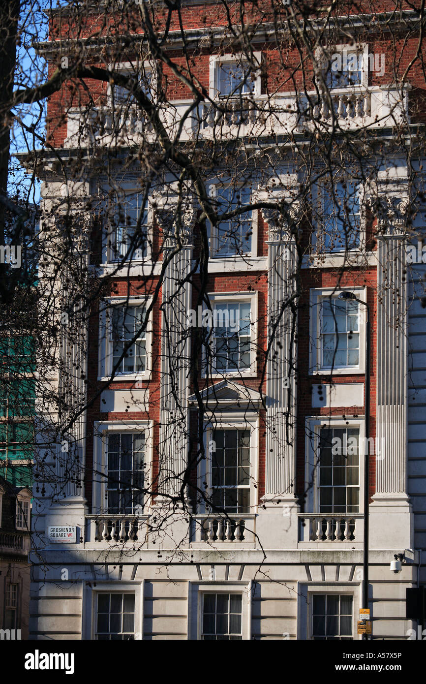 united kingdom central london w1 mayfair grosvenor square Stock Photo ...