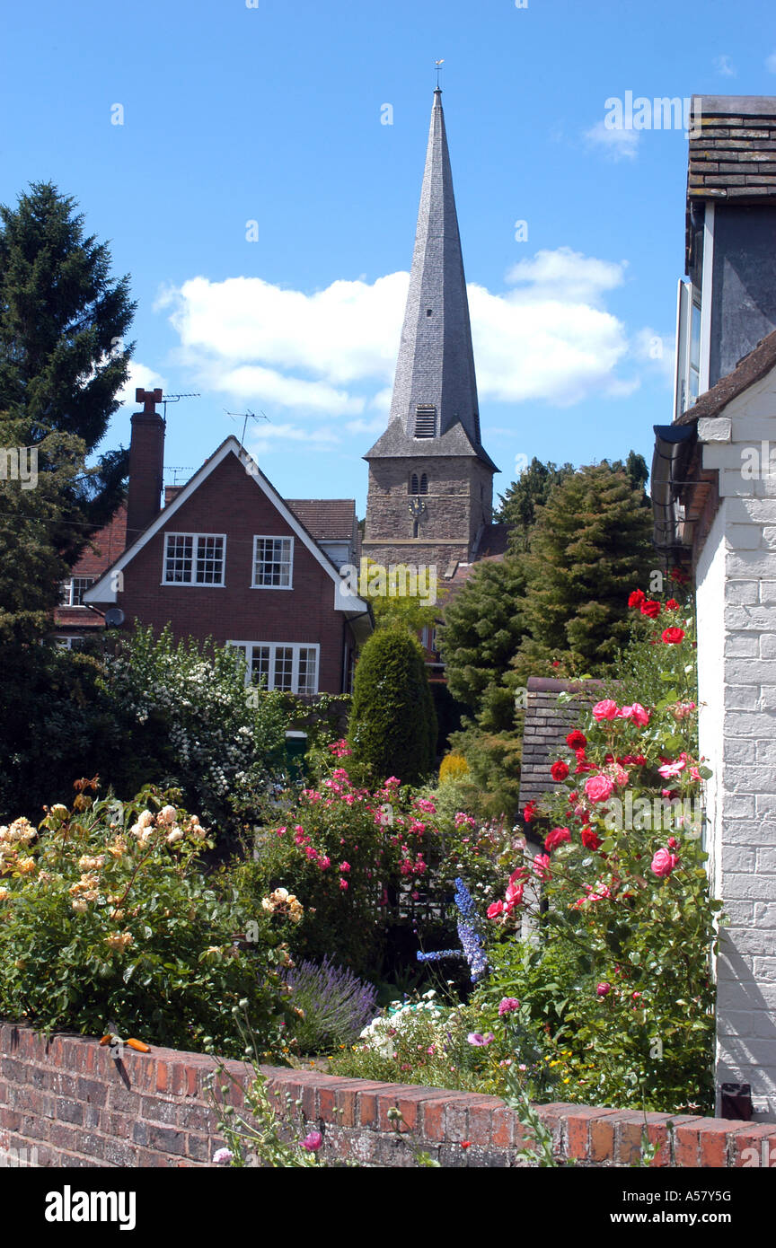 Crooked spire of St Mary's church Cleobury Mortimer Shropshire UK Stock ...