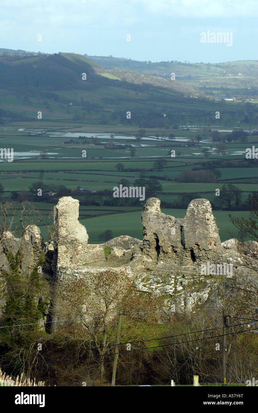 Montgomery Castle Powys Wales UK Stock Photo - Alamy