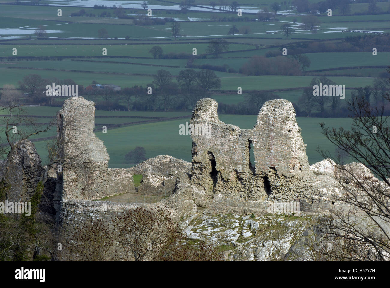 Montgomery Castle Powys Wales UK Stock Photo - Alamy
