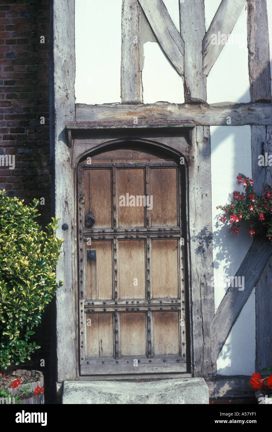 Great Waltham Essex England restored front door on Elizabethan house ...