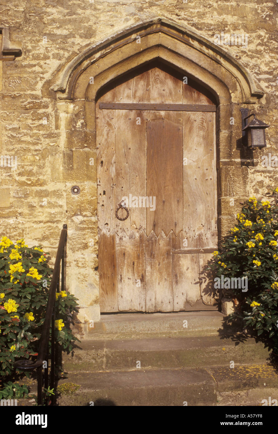 Burford Oxfordshire England detail late 16th early 17th century door ...