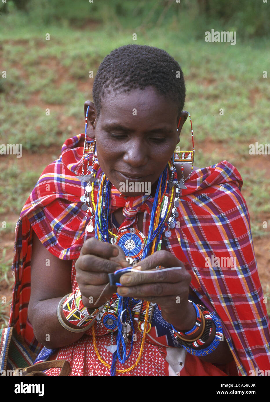 Woman Doing Beadwork High Resolution Stock Photography and Images - Alamy