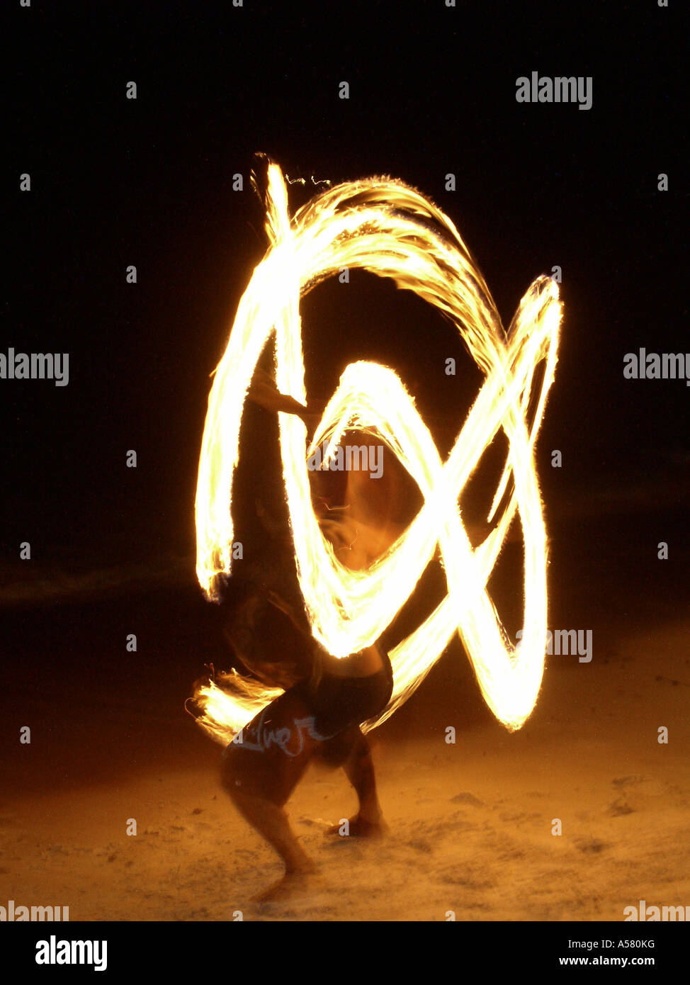 poi fire dancers Stock Photo - Alamy