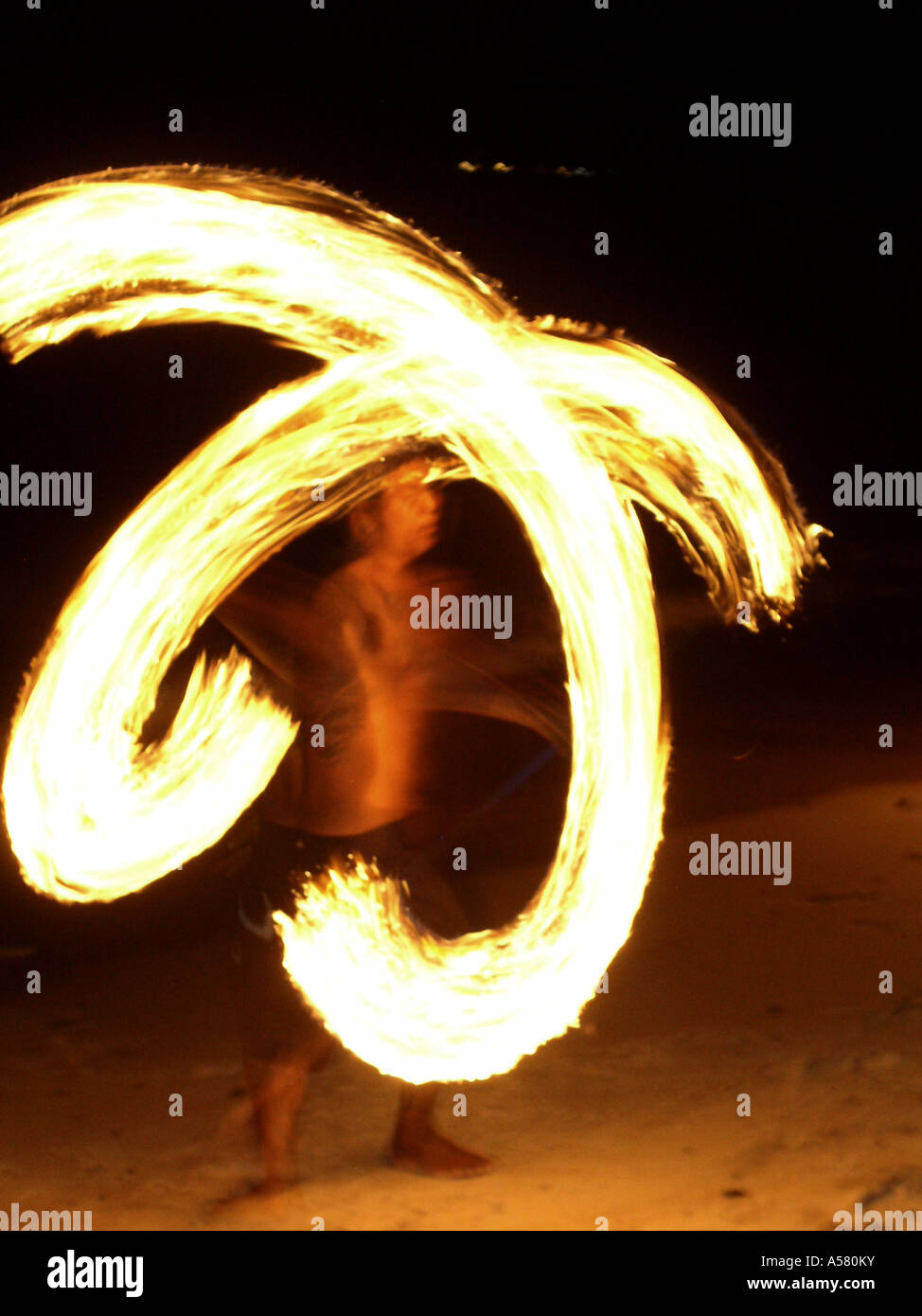 poi fire dancers Stock Photo - Alamy